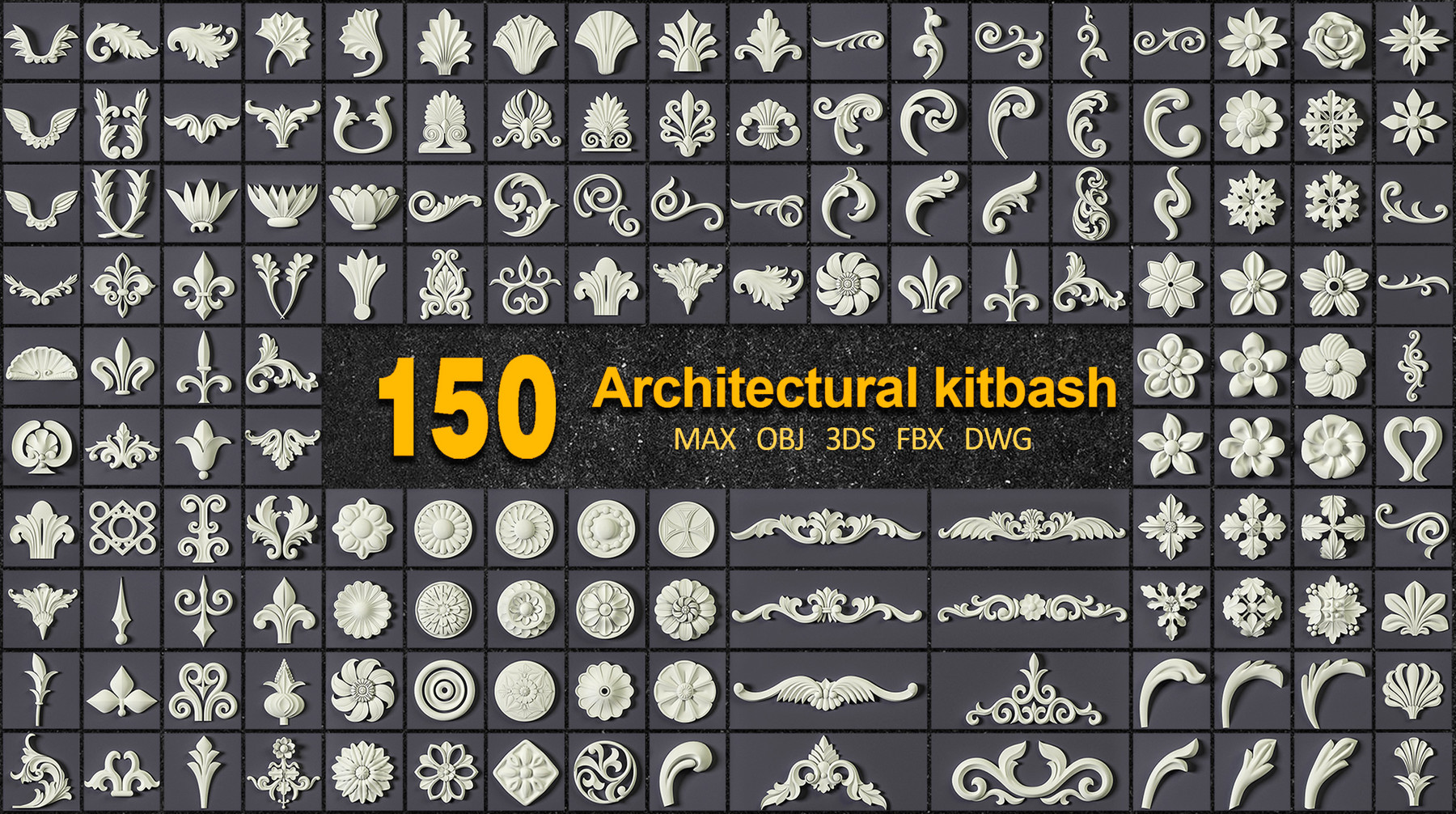 AMcg - 150 ARCHITECTURAL KITBASH VOL 01