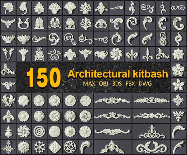 ArtStation - 150 ARCHITECTURAL KITBASH VOL 01 | Resources