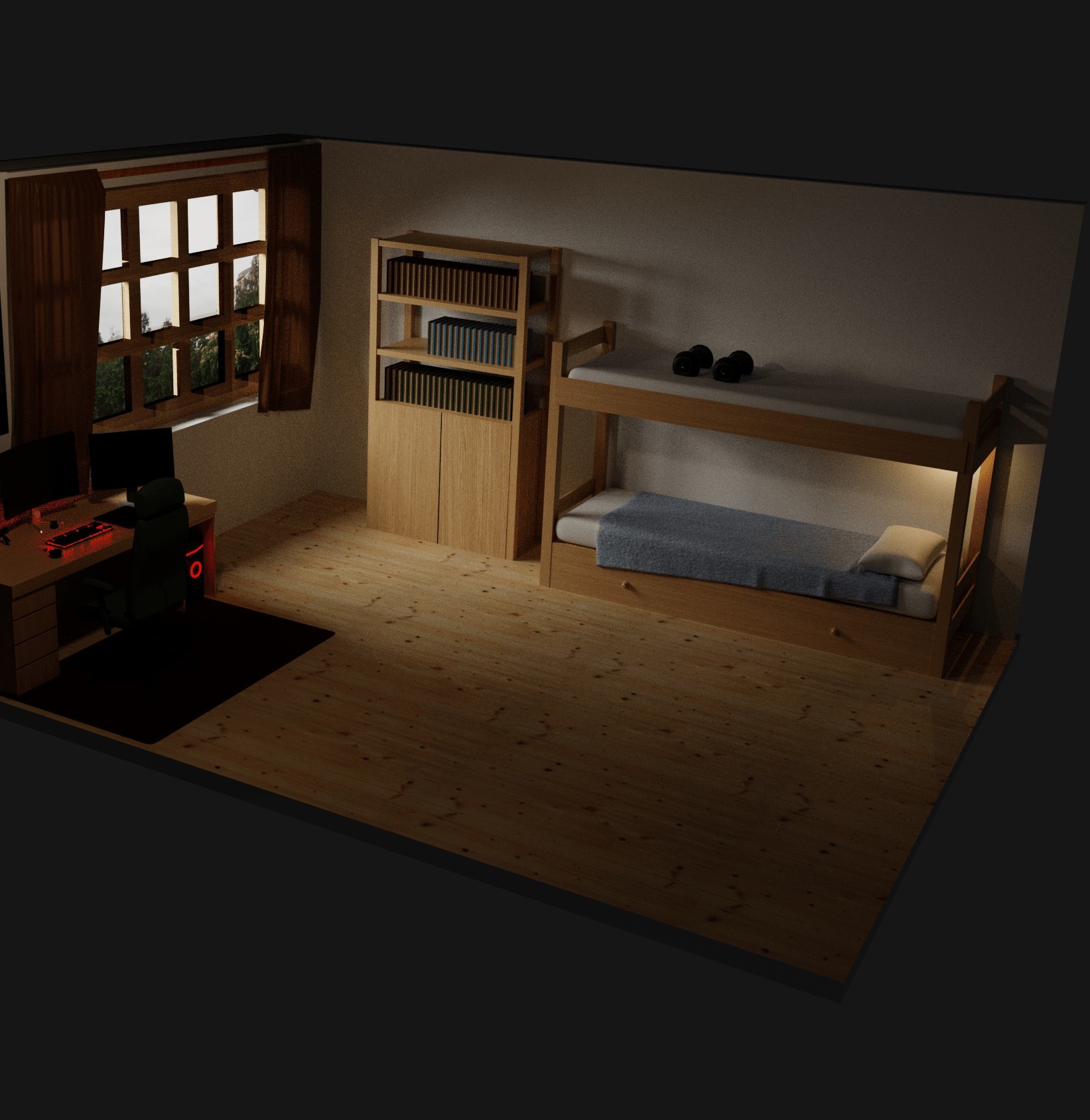 ArtStation - Bunk Bed Wooden | Resources