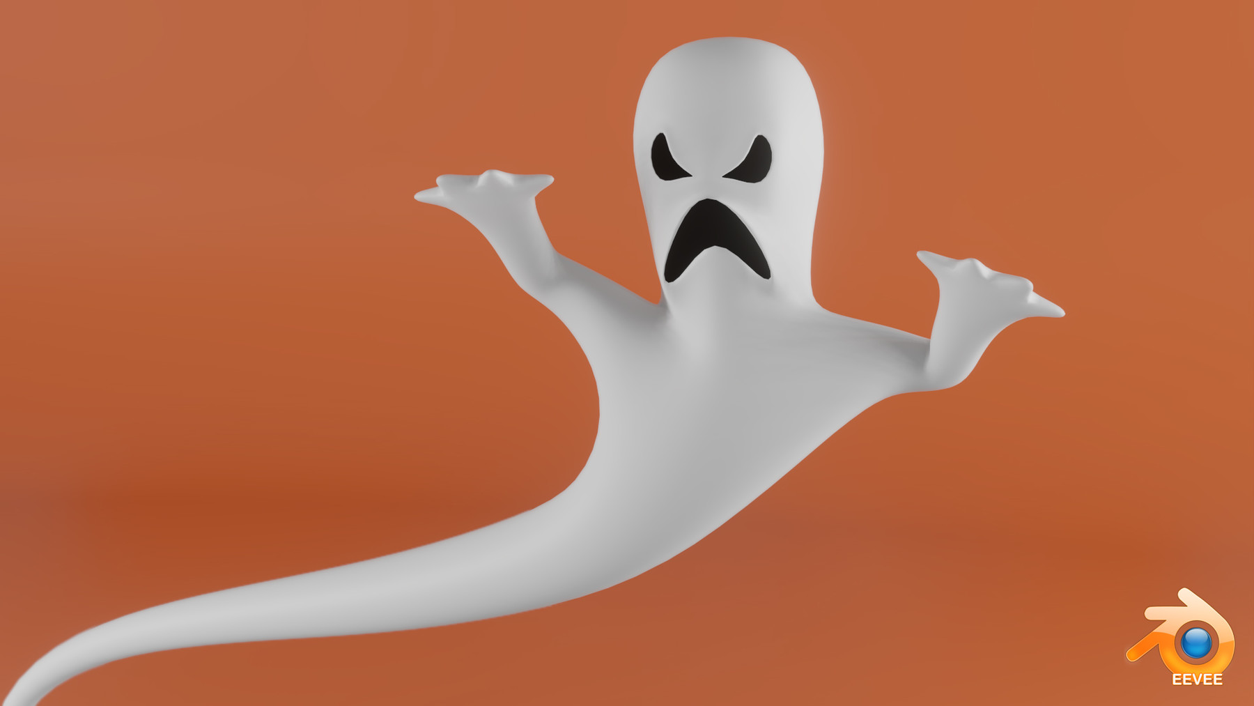 ArtStation - Low Poly Cartoon Ghost | Rigged | Blender 2.83x | Resources