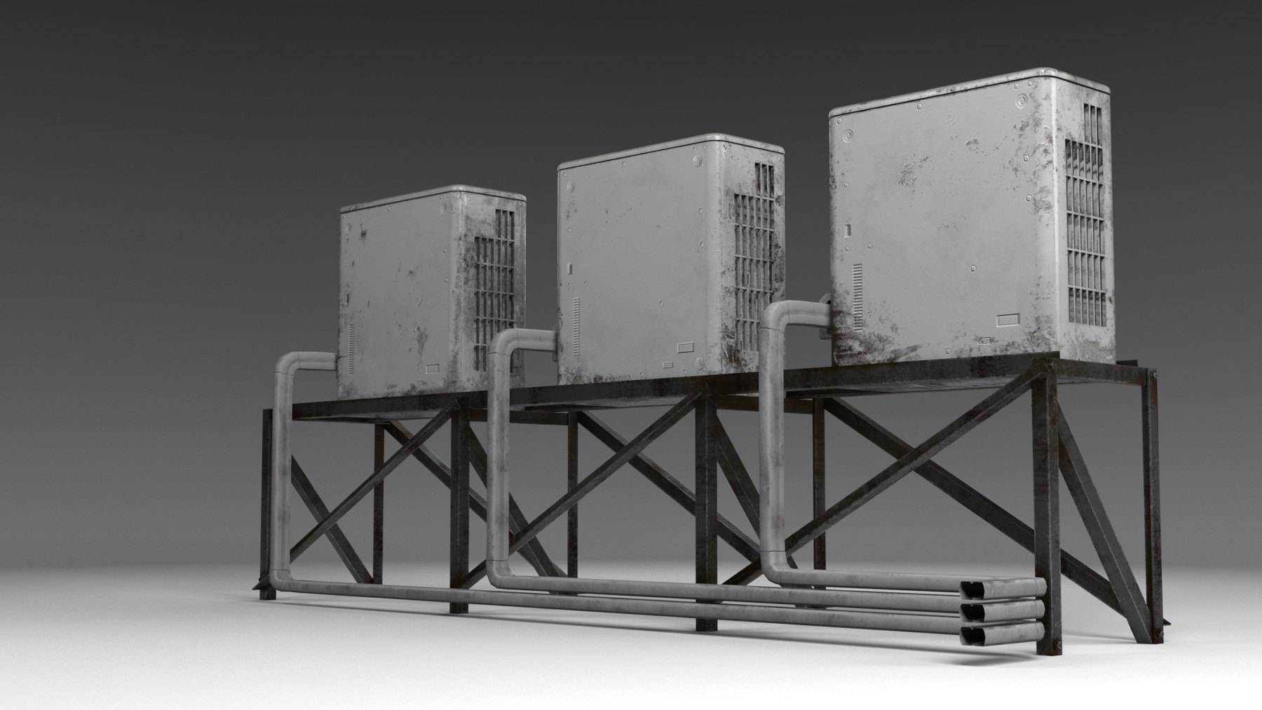 ArtStation - Air conditioner compressor unit | Resources
