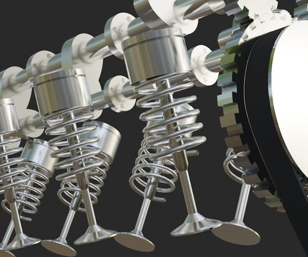 ArtStation - In-Line 4, V8 and Radial Engine | Resources