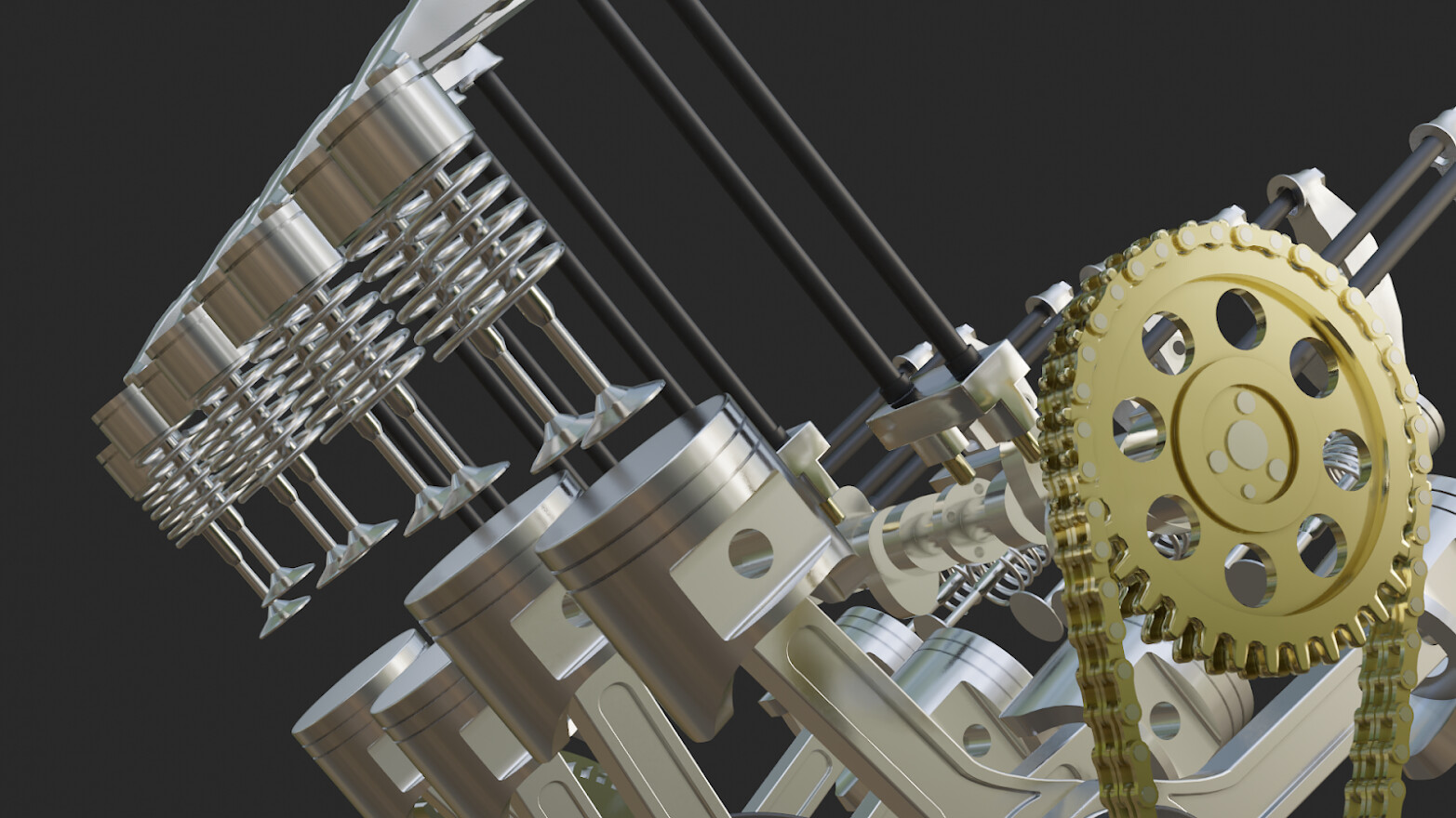 ArtStation - In-Line 4, V8 and Radial Engine | Resources