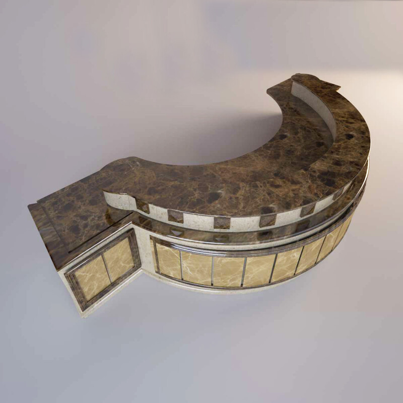 ArtStation - Reception Counter 3D model | Resources