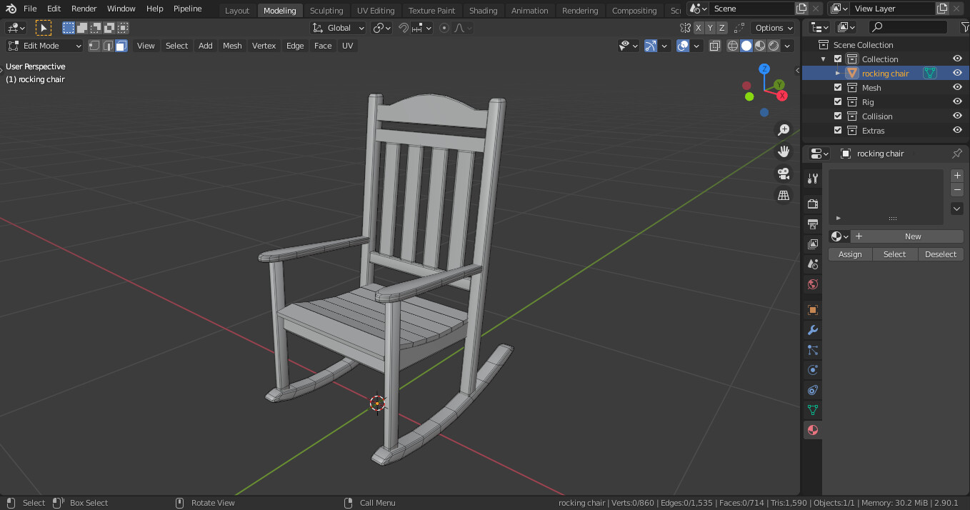 ArtStation - Rocking Chair | Game Assets