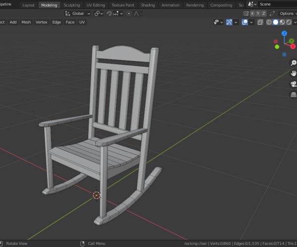 ArtStation - Rocking Chair | Game Assets