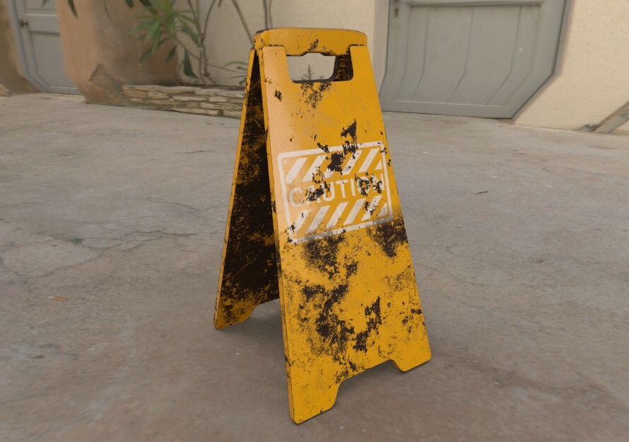 ArtStation - Floor Warning Sign | Game Assets