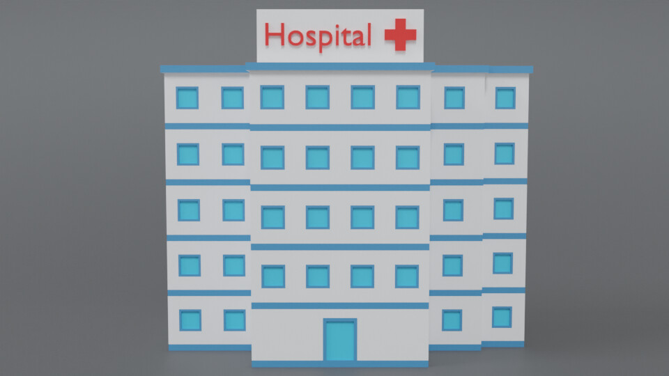 ArtStation - Low Poly Cartoon Hospital | Game Assets