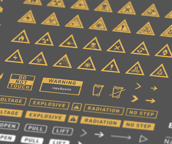 ArtStation - Hand-drawn Decals Vol. 2 | Game Assets