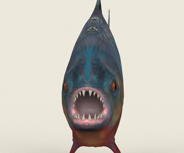 ArtStation - Piranha Fish Low Poly PBR Ready 3D Model | Game Assets