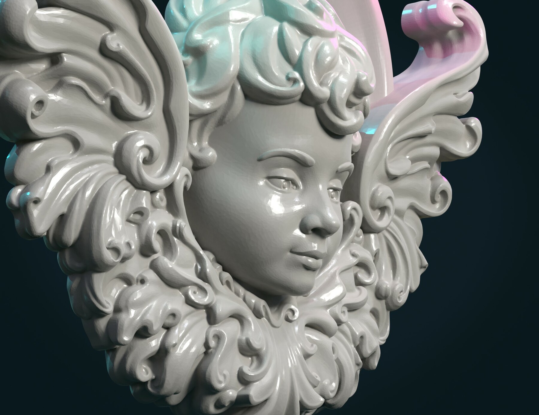 ArtStation - Angel Cherub bas-relief | Resources