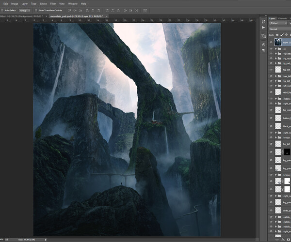 ArtStation - Mountain - PSD Tutorial | Artworks