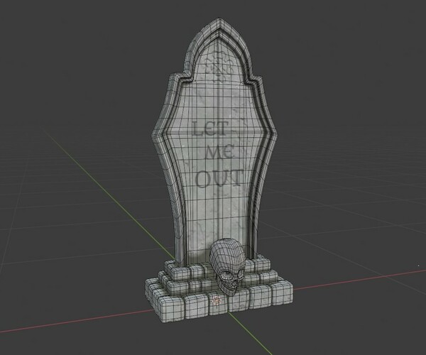 ArtStation - Headstone 3D Model | Game Assets