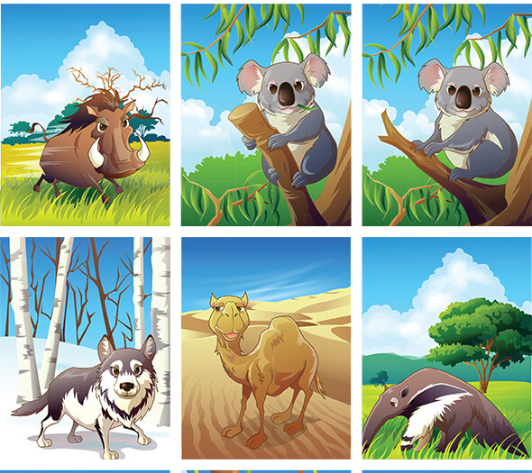 ArtStation - Animal Life Cartoon Collection, Vector EPS | Game Assets