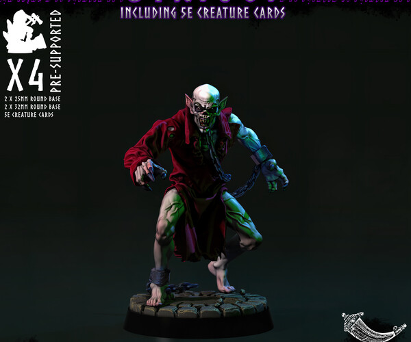 ArtStation - Vampire Strigoi - Pre-Supported 3d Print Miniatures ...
