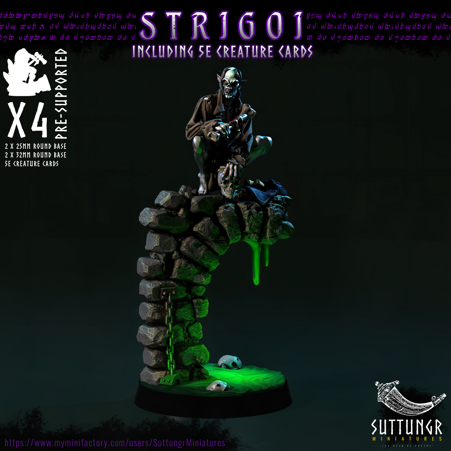 ArtStation - Vampire Strigoi - Pre-Supported 3d Print Miniatures ...