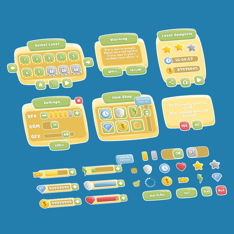 ArtStation - Classic Themed Game GUI | Game Assets