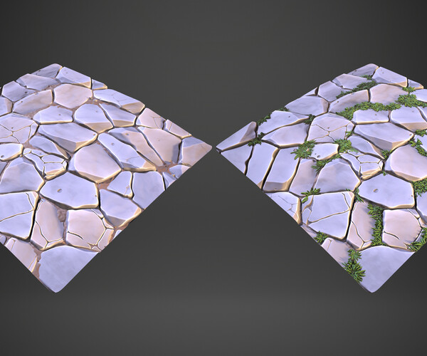 ArtStation - Stylized Stone Path Material Pack | Game Assets