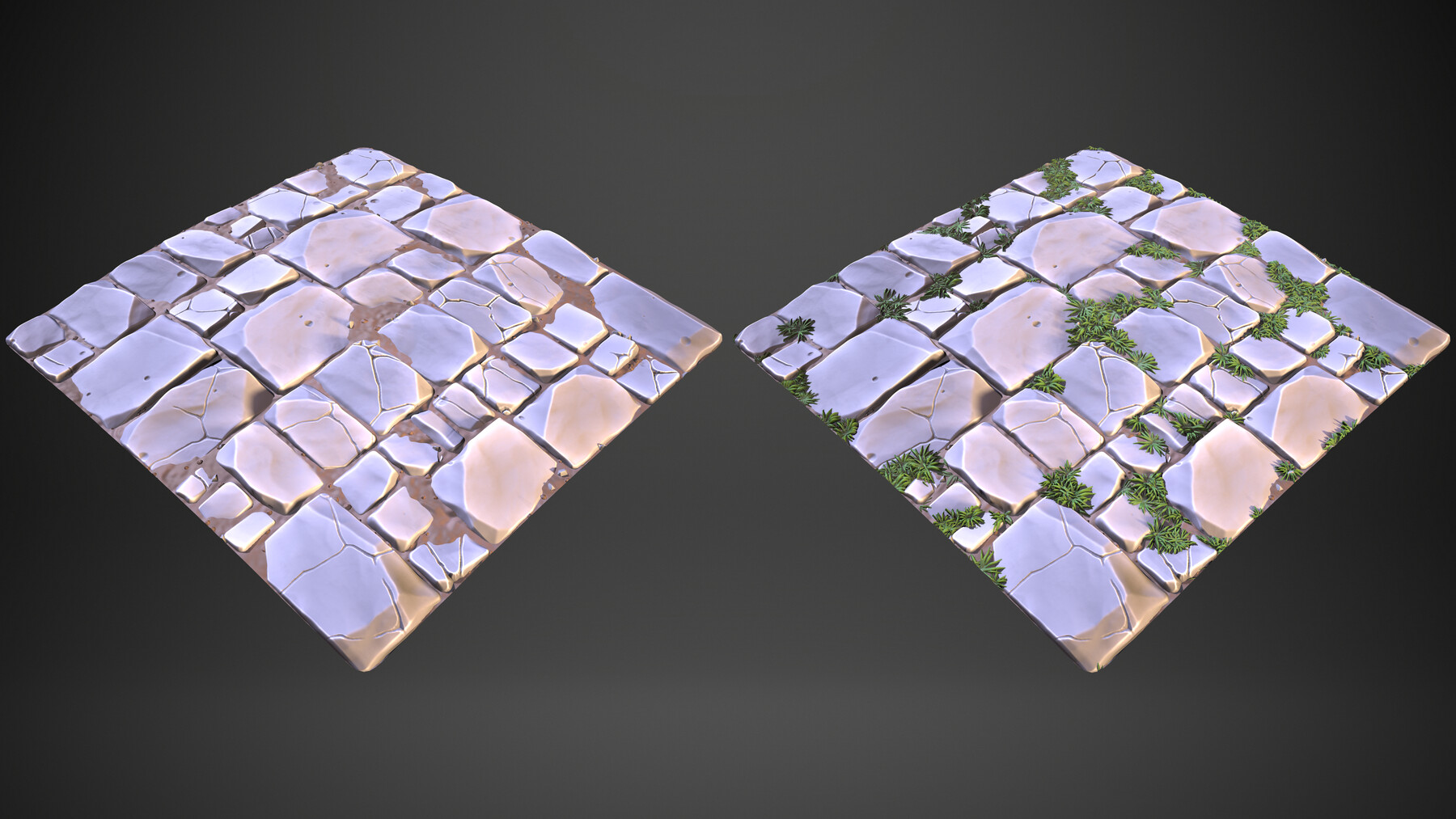 ArtStation - Stylized Stone Path Material Pack | Game Assets