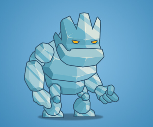 ArtStation - Tiny Ice Monster 2D Character Sprite | Game Assets