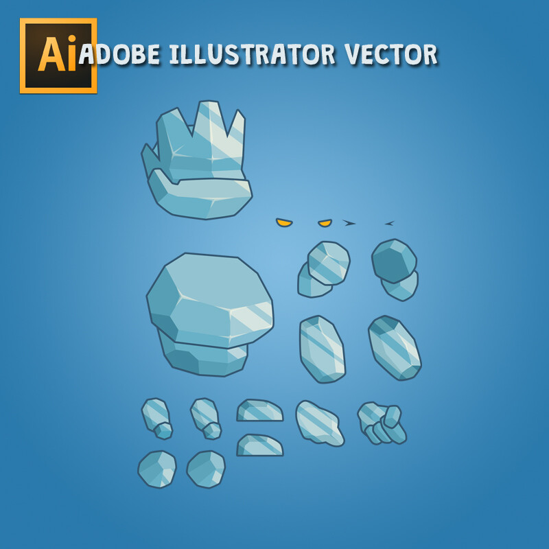 ArtStation - Tiny Ice Monster 2D Character Sprite | Game Assets