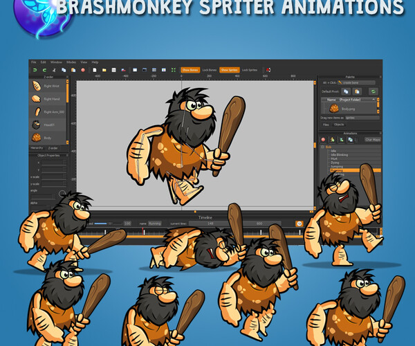 ArtStation - Caveman 2D Character Sprite | Game Assets