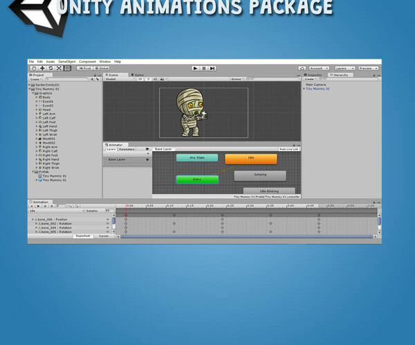 ArtStation - Tiny Mummy 01 2D Character Sprite | Game Assets