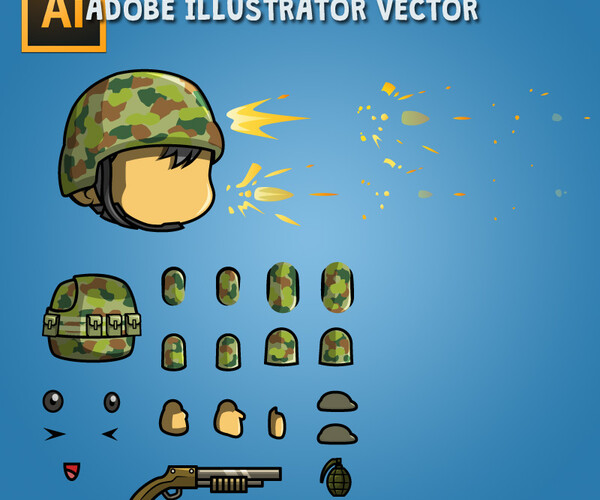 ArtStation - Tiny Australian Soldier 2D Character Sprite | Game Assets