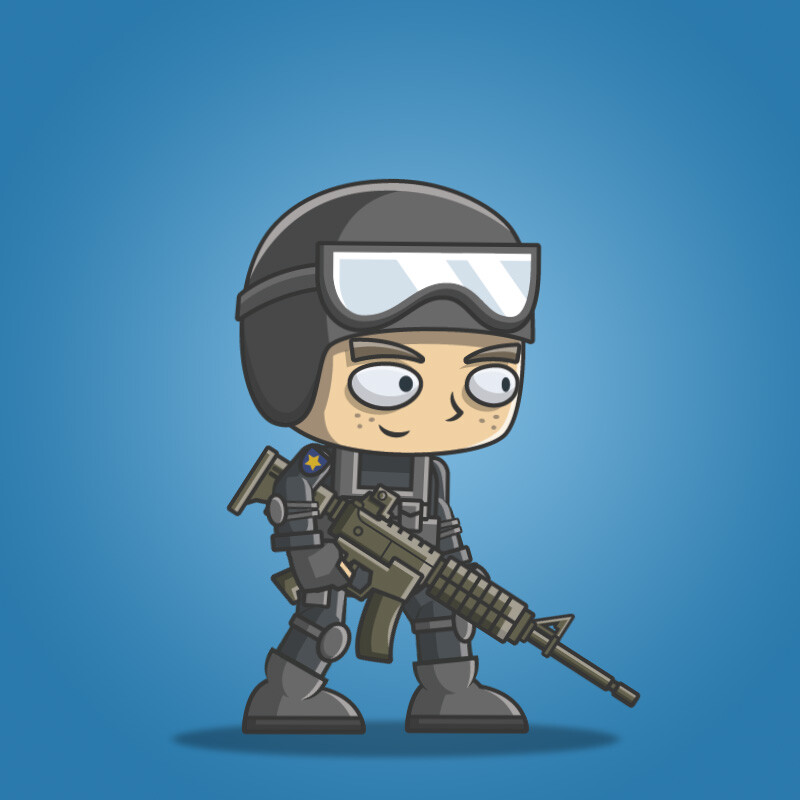 ArtStation - Tom The Police 2D Character Sprite | Game Assets