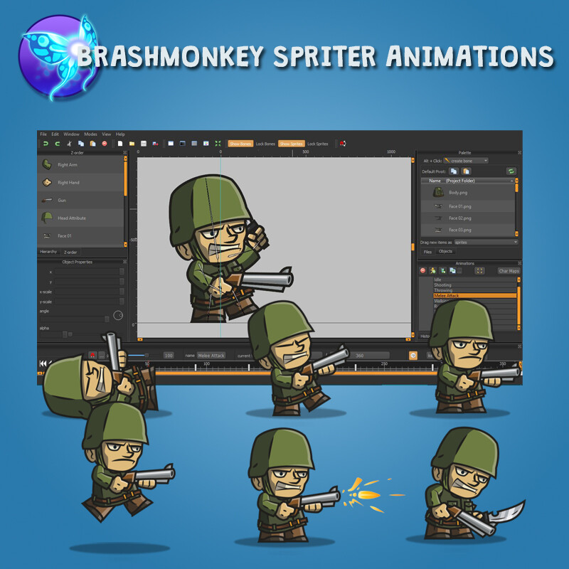ArtStation - Tiny Army – Sam 2D Character Sprite | Game Assets