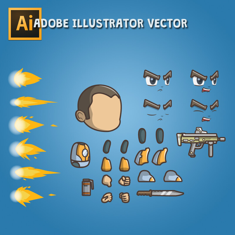 ArtStation - Brock From The Metro Squad 2D Character Sprite | Game Assets