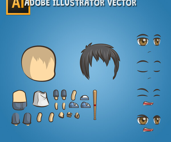 ArtStation - Jake Adventurous Boy 2D Character Sprite | Game Assets