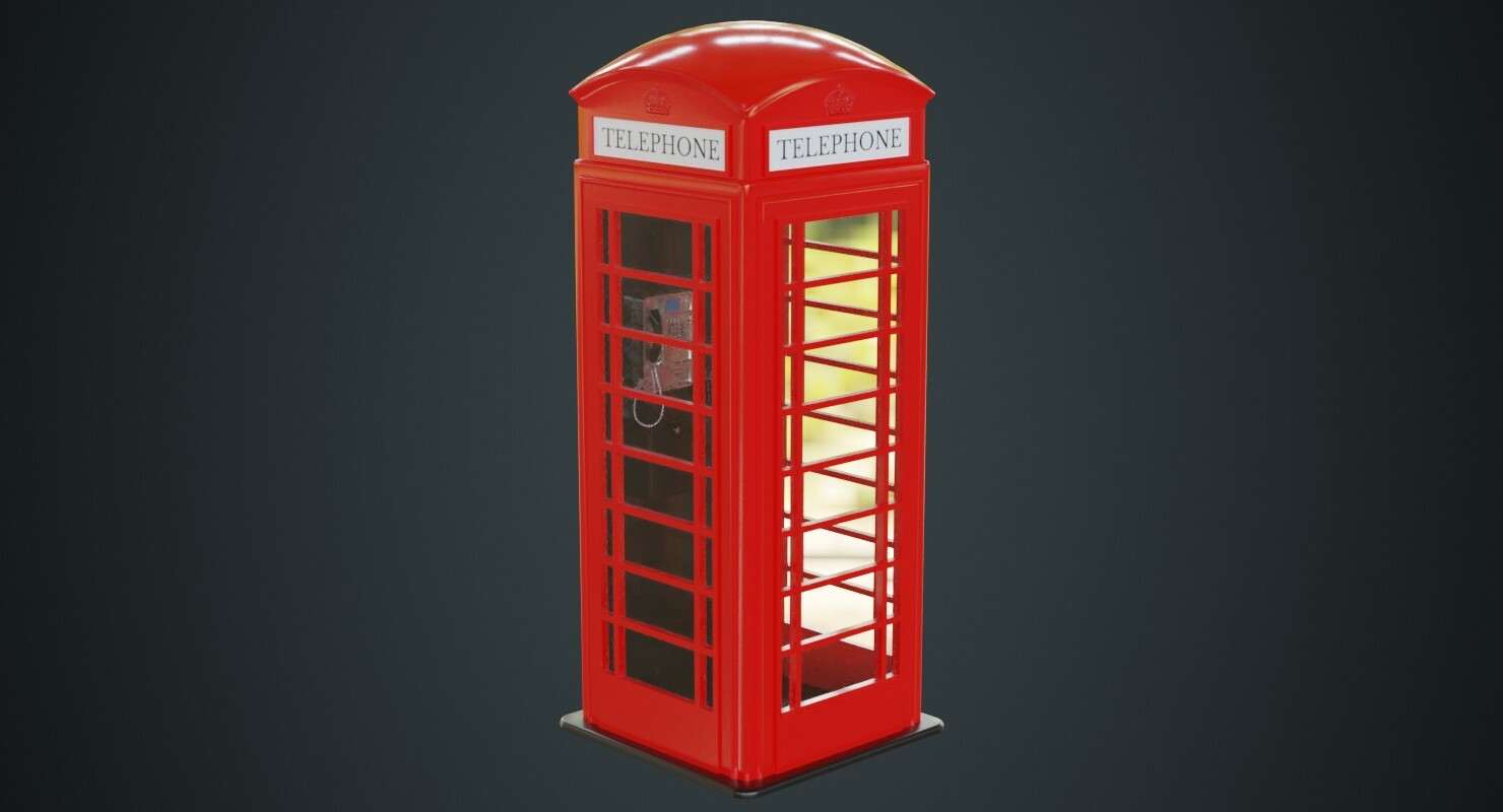 ArtStation - Phone Booth 1A | Game Assets