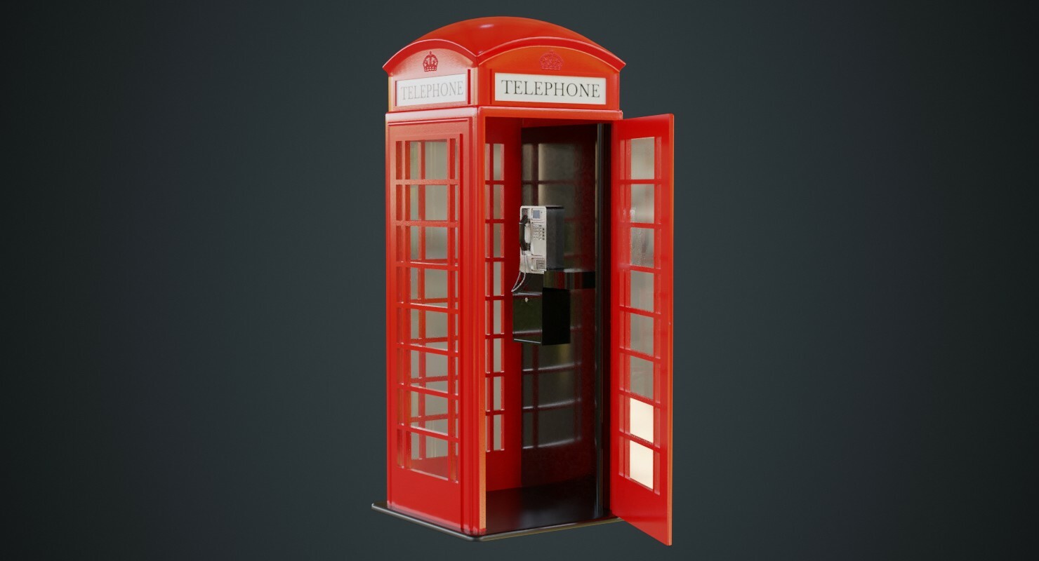ArtStation - Phone Booth 1A | Game Assets