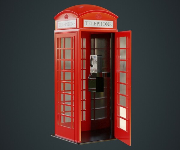 ArtStation - Phone Booth 1A | Game Assets