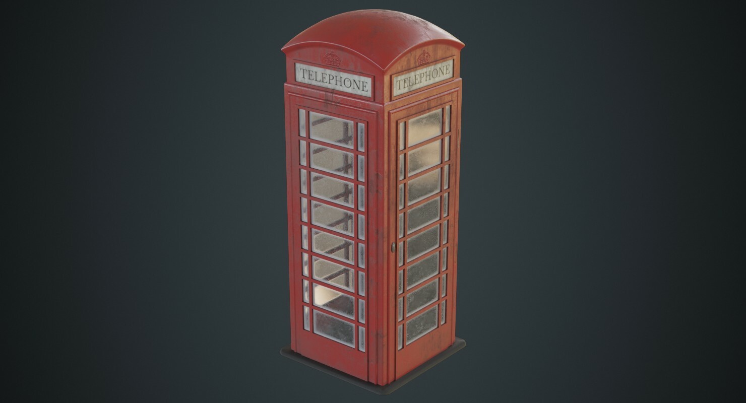 ArtStation - Phone Booth 1B | Game Assets