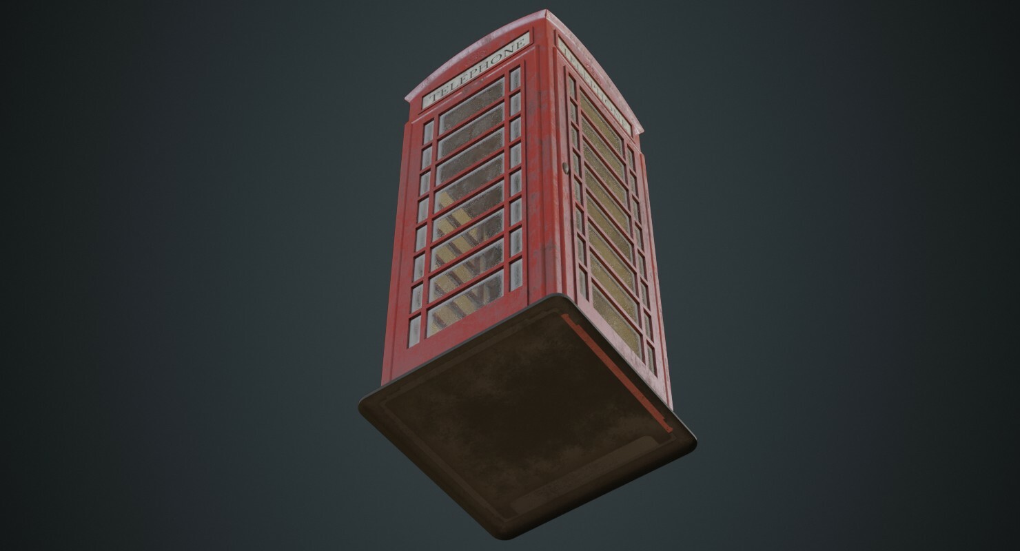 ArtStation - Phone Booth 1B | Game Assets