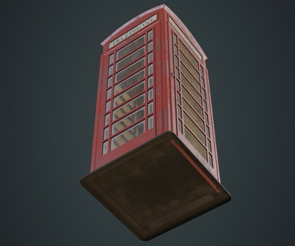 ArtStation - Phone Booth 1B | Game Assets