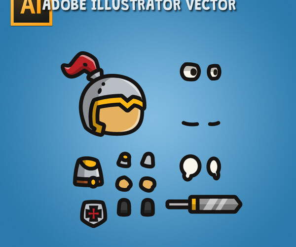 ArtStation - Tiny Style Character – Knight 2D Character Sprite | Game ...