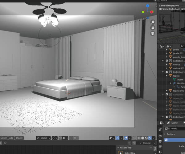 ArtStation - Basic Bedroom Setup | Resources