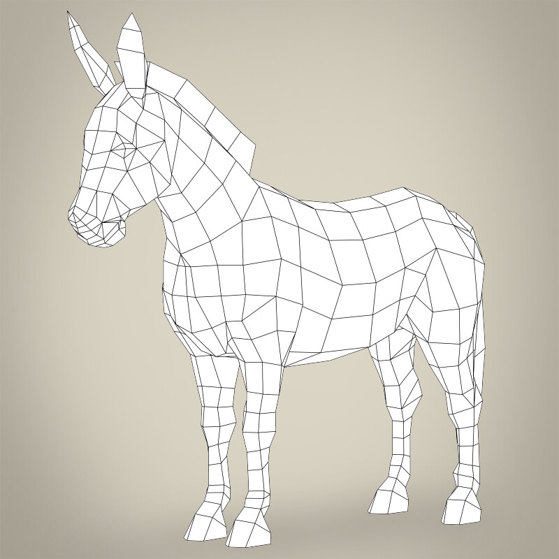 ArtStation - Game Ready Realistic Donkey | Game Assets