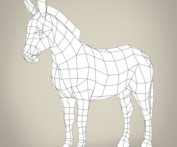ArtStation - Game Ready Realistic Donkey | Game Assets