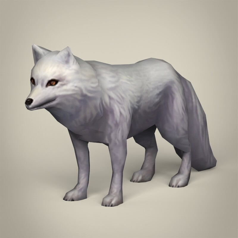 ArtStation - Game Ready Low Poly White Fox | Game Assets