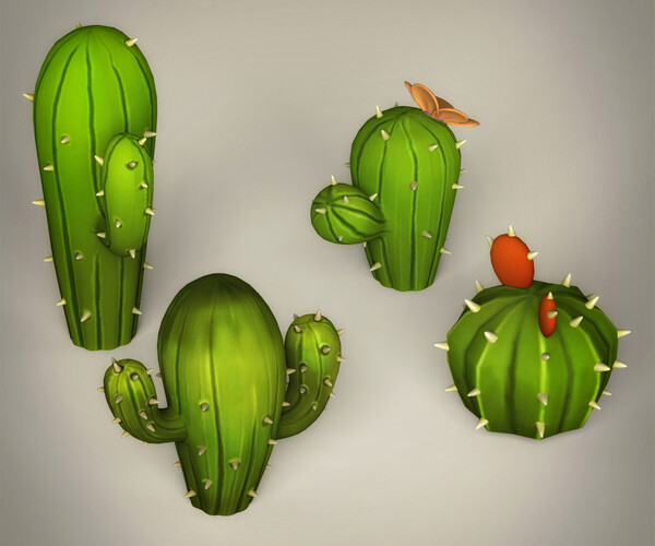 ArtStation - Cartoon Cactus | Game Assets