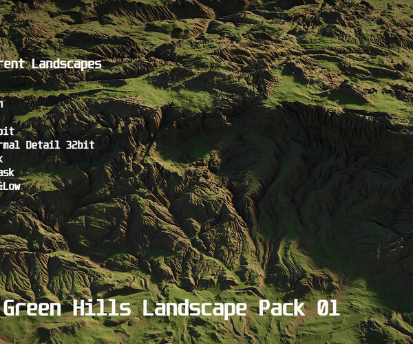 ArtStation - Green Hills Landscape Pack 8K 01 | Resources