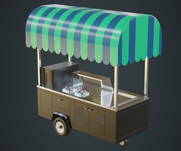 ArtStation - Food Cart 1A | Game Assets
