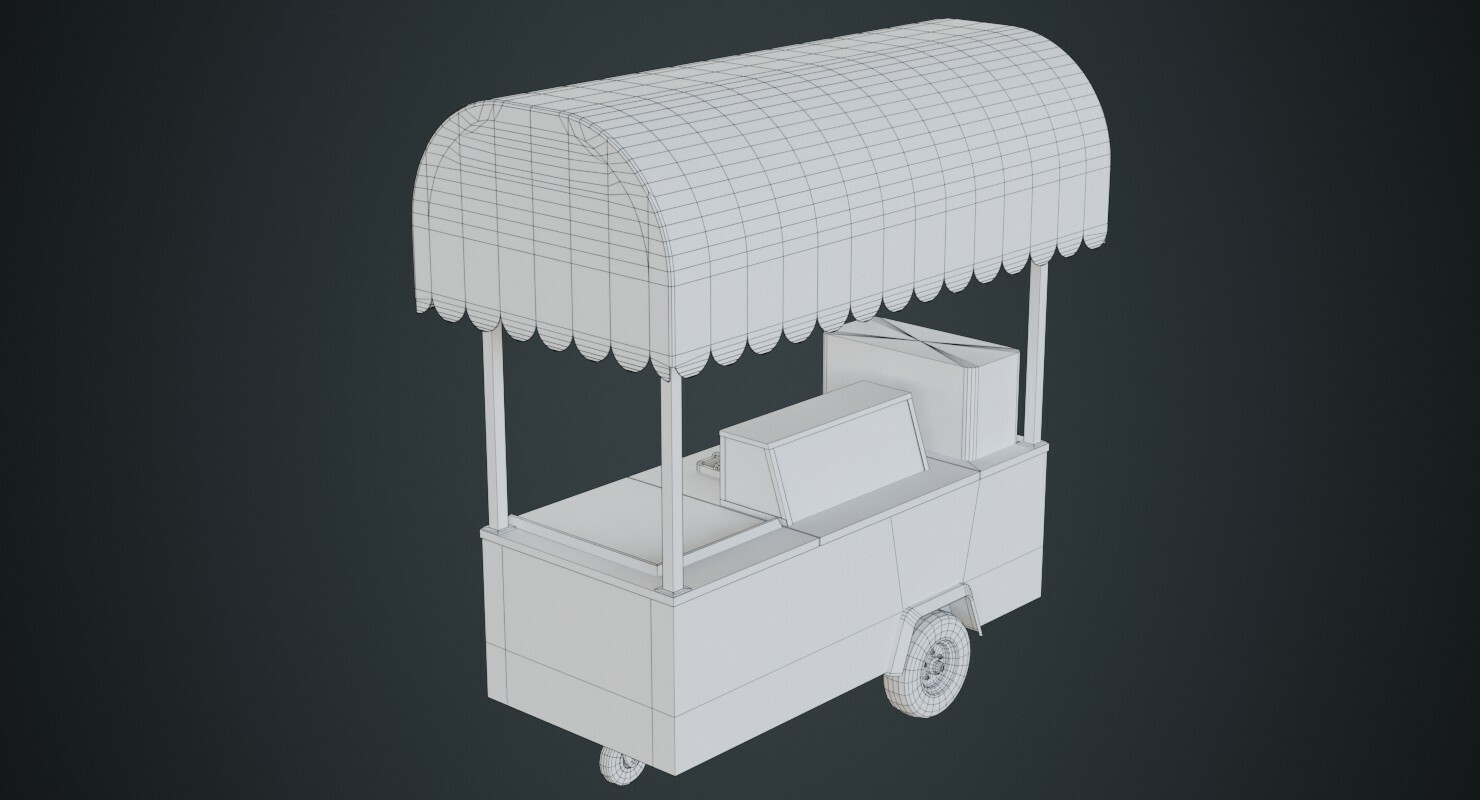 ArtStation - Food Cart 1A | Game Assets