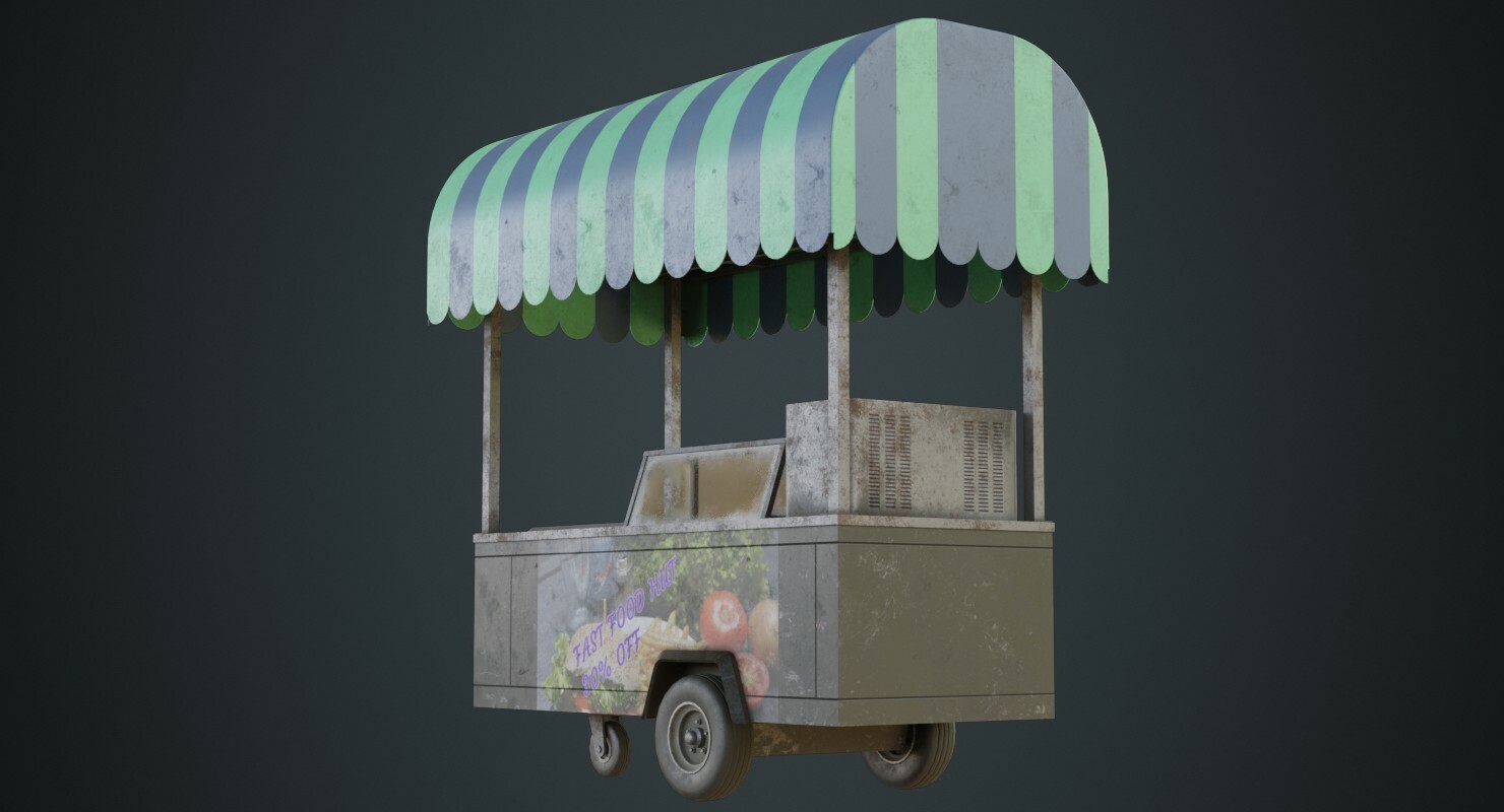 ArtStation - Food Cart 1B | Game Assets