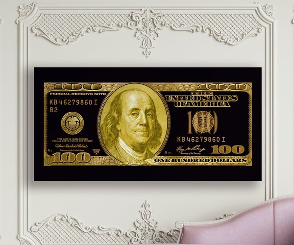 ArtStation - Gold bill 100 | Artworks
