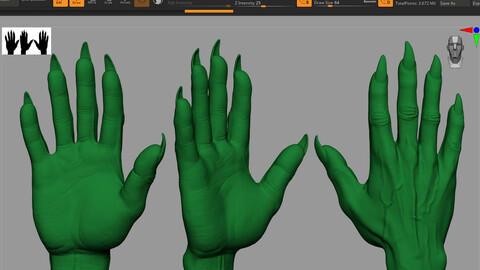 ArtStation - Hand Demon BaseMesh | Resources